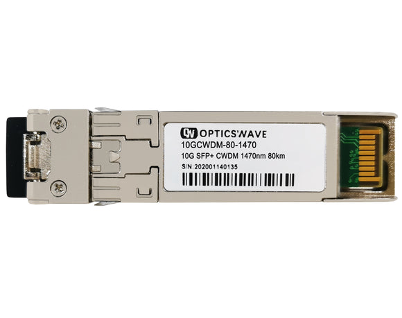 10G CWDM SFP+ 1470nm-1610nm 80km DOM LC SMF Transceiver Module – OpticsWave