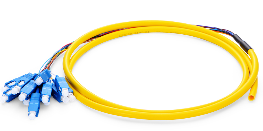 SC/UPC or SC/APC 12 Fibers OS2 Single Mode Bunch PVC (OFNR) 0.9mm Fibe